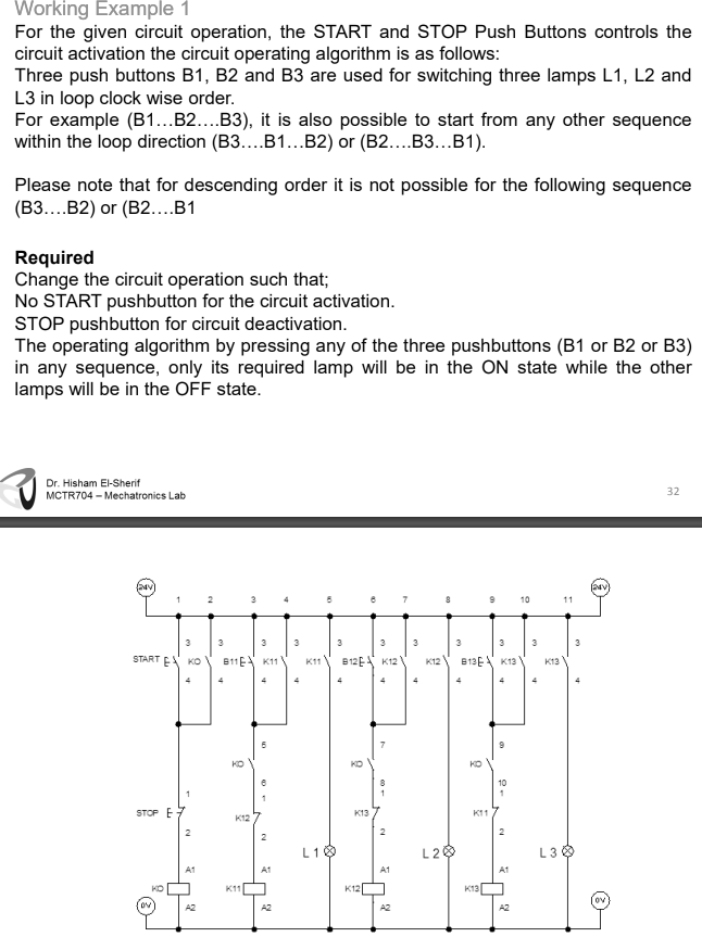 Working Example 1 For the given circuit operation, | Chegg.com