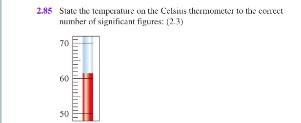 Solved 2.85 State the temperature on the Celsius thermometer | Chegg.com