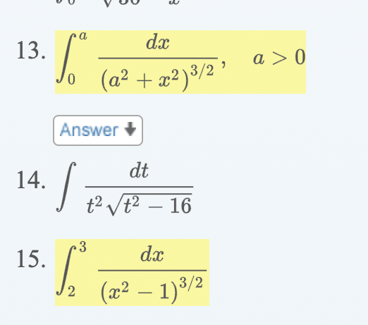 Solved For the highlighted problems how would I evaluate the | Chegg.com