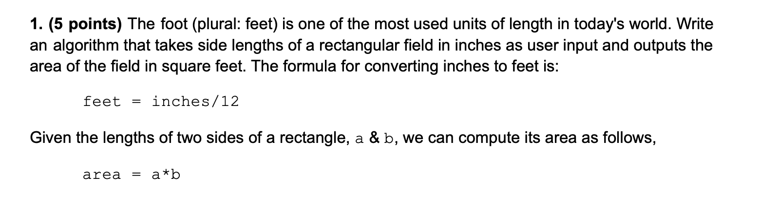 Solved 1. (5 points) The foot (plural: feet) is one of the | Chegg.com