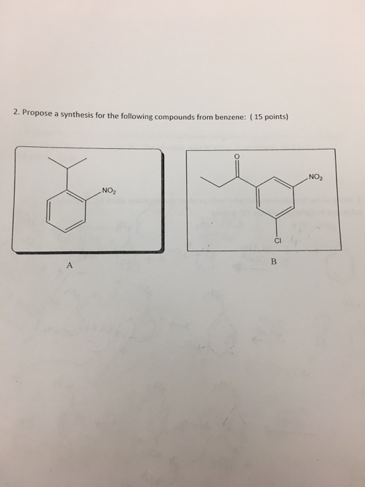 Solved Propose a synthesis for the following compounds from | Chegg.com