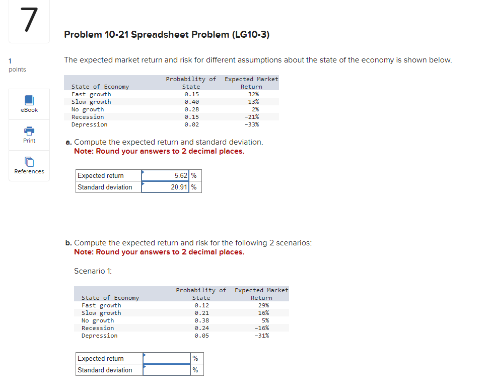 Solved Problem 10-21 Spreadsheet Problem (LG10-3) The | Chegg.com