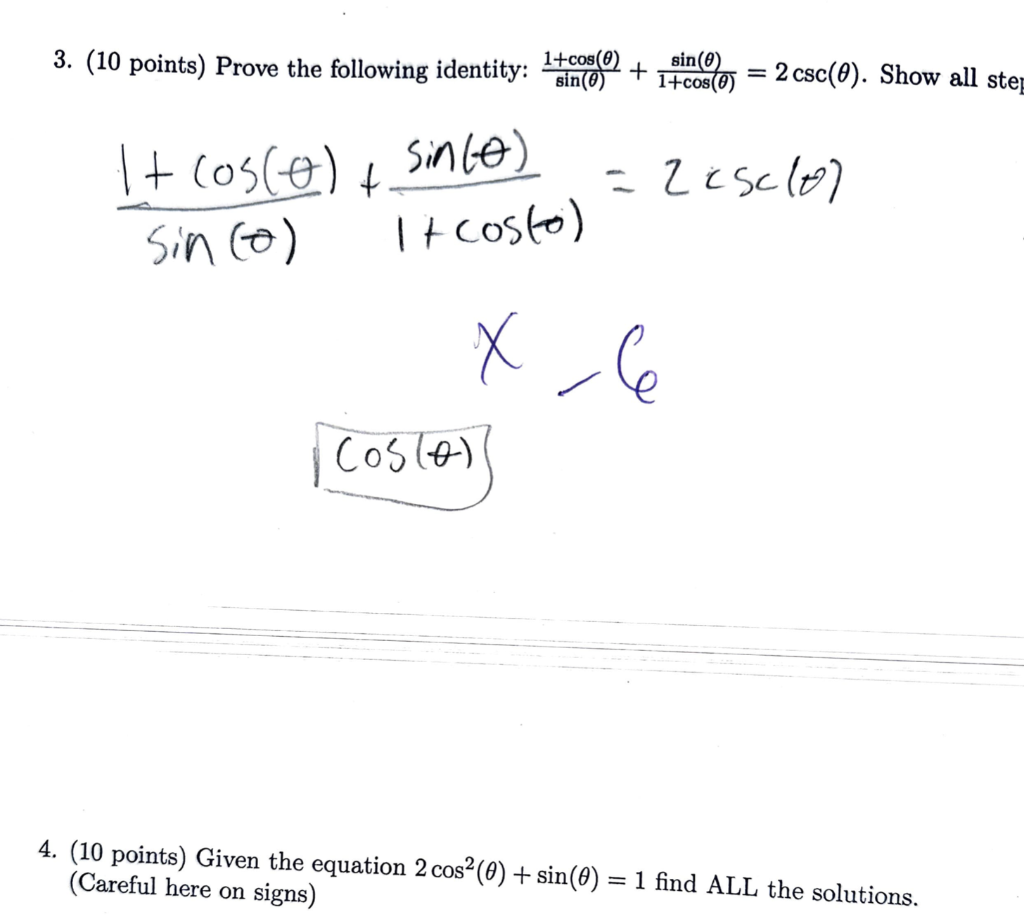 Solved 3. (10 points) Prove the following identity: | Chegg.com