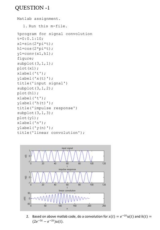Solved QUESTION-1 Matlab assignment. 1. Run this m-file. | Chegg.com
