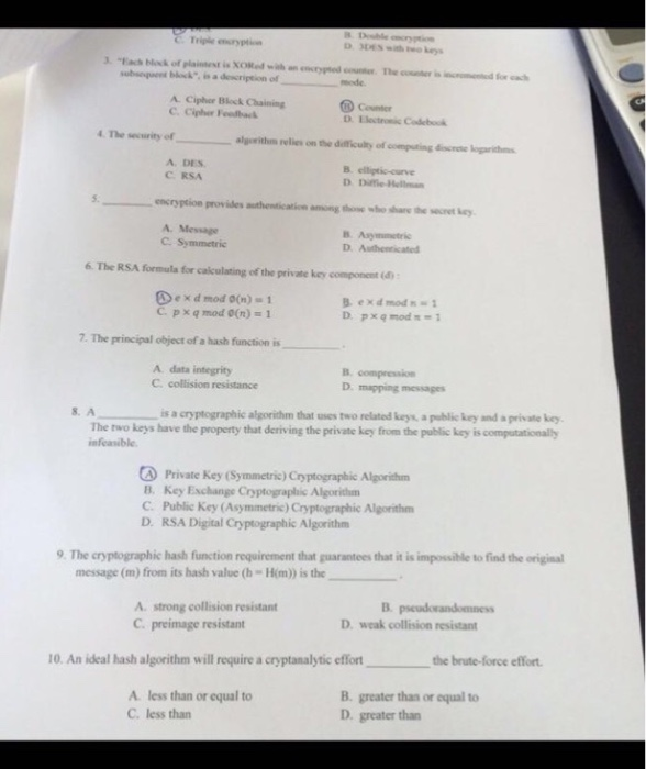 Solved A Cipher Block Chaining C Cipher Feedback 4 The