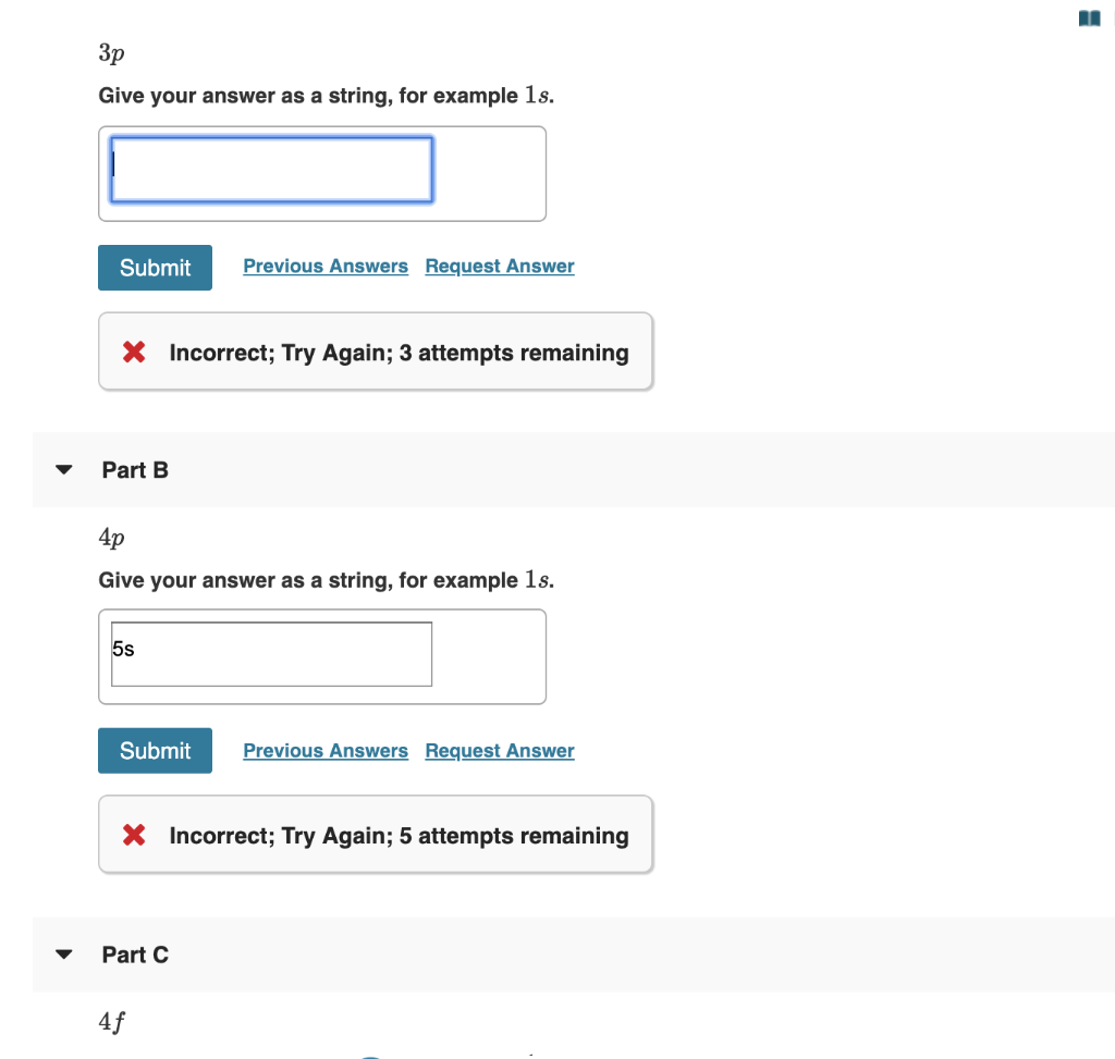 Solved Зр Give your answer as a string, for example 1s. | Chegg.com
