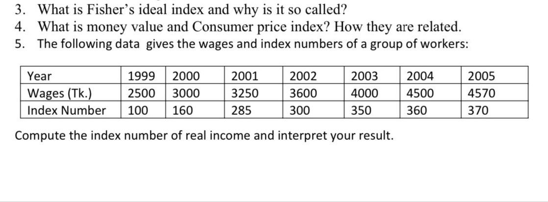 Solved 3. What is Fisher's ideal index and why is it so | Chegg.com
