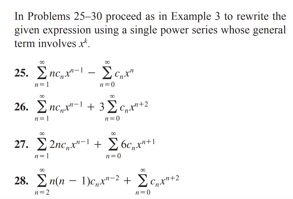 Solved In Problems 25-30 proceed as in Example 3 to rewrite | Chegg.com