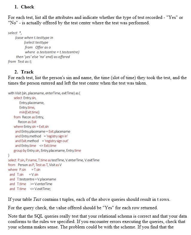 Solved Database Systems Project 2 Relational Schema You