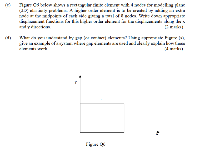 Solved (c) Figure Q6 below shows a rectangular finite | Chegg.com