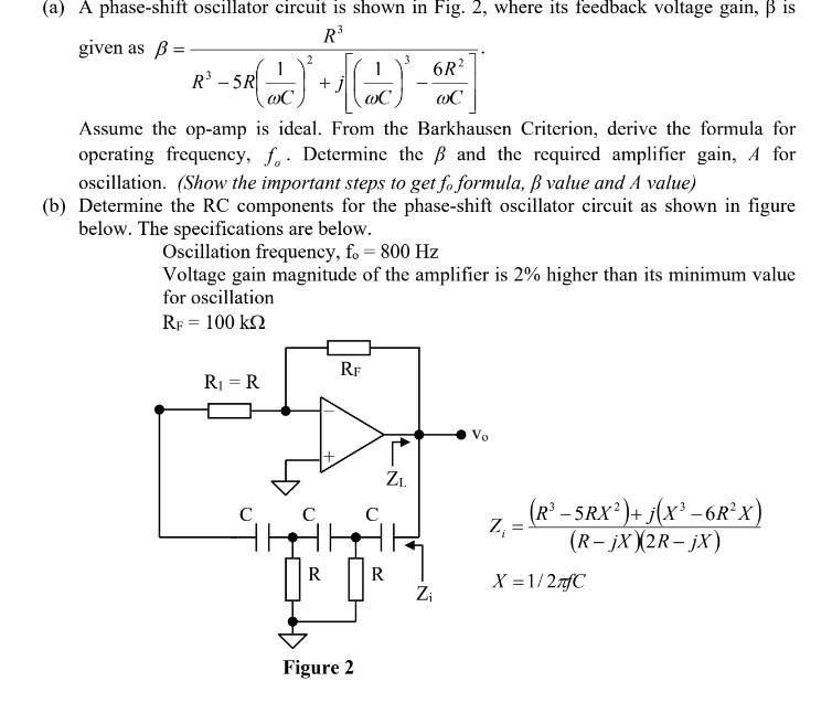 Solved given as β=R3−5R(ωC1)2+j[(ωC1)3−ωC6R2]R3. Assume the | Chegg.com