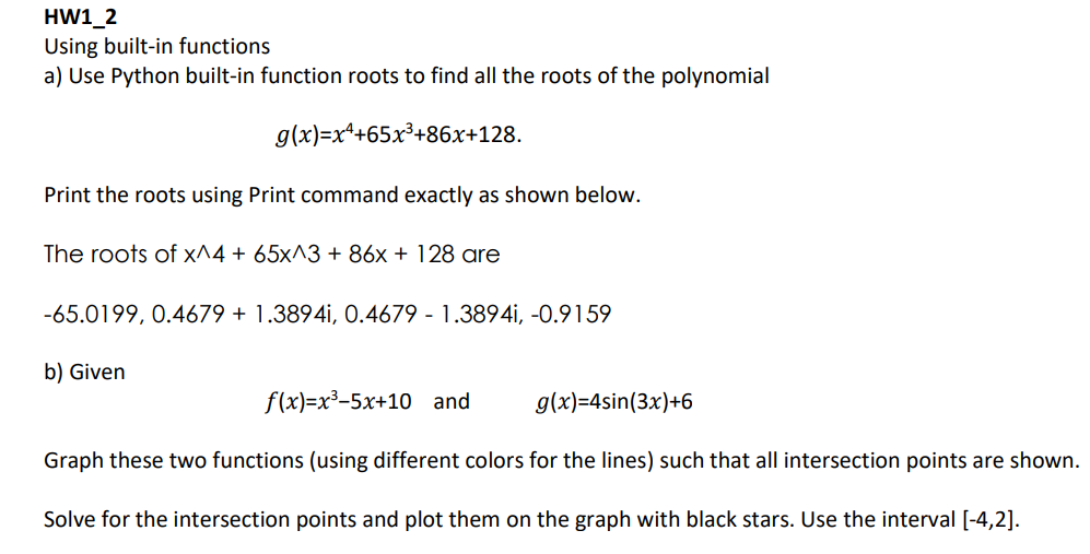 Solved Hw12 Using Built In Functions A Use Python Built In