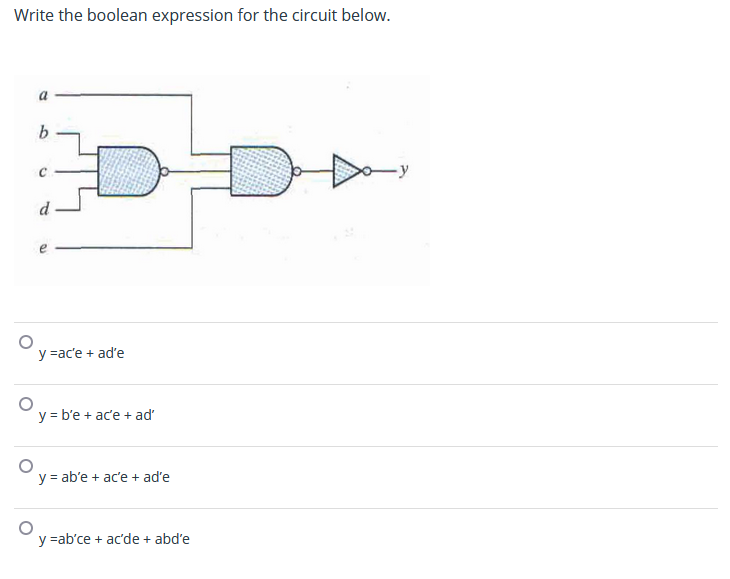 Solved Write the boolean expression for the circuit below. | Chegg.com