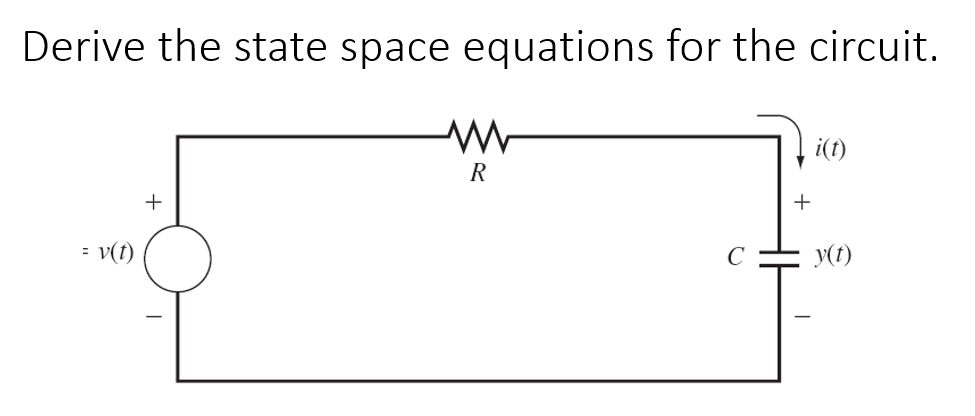 Solved Derive the state space equations for the circuit. w | Chegg.com