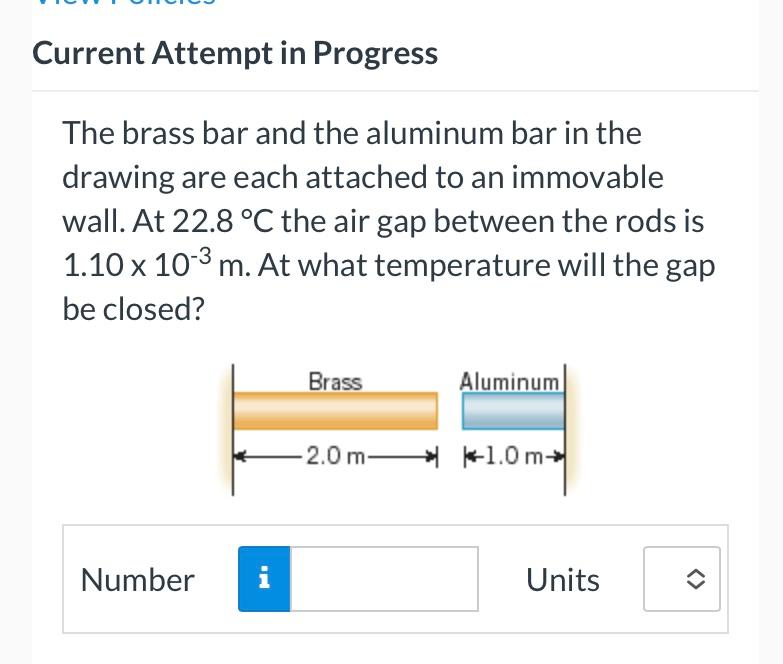 Solved Current Attempt in Progress The brass bar and the | Chegg.com