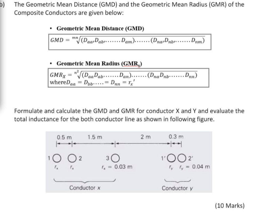 Solved b) The Geometric Mean Distance (GMD) and the | Chegg.com