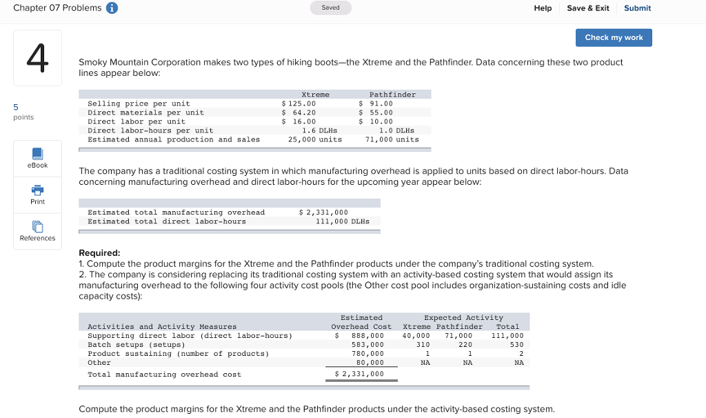 Solved Chapter 07 Problems i Saved Help Save & Exit Submit | Chegg.com