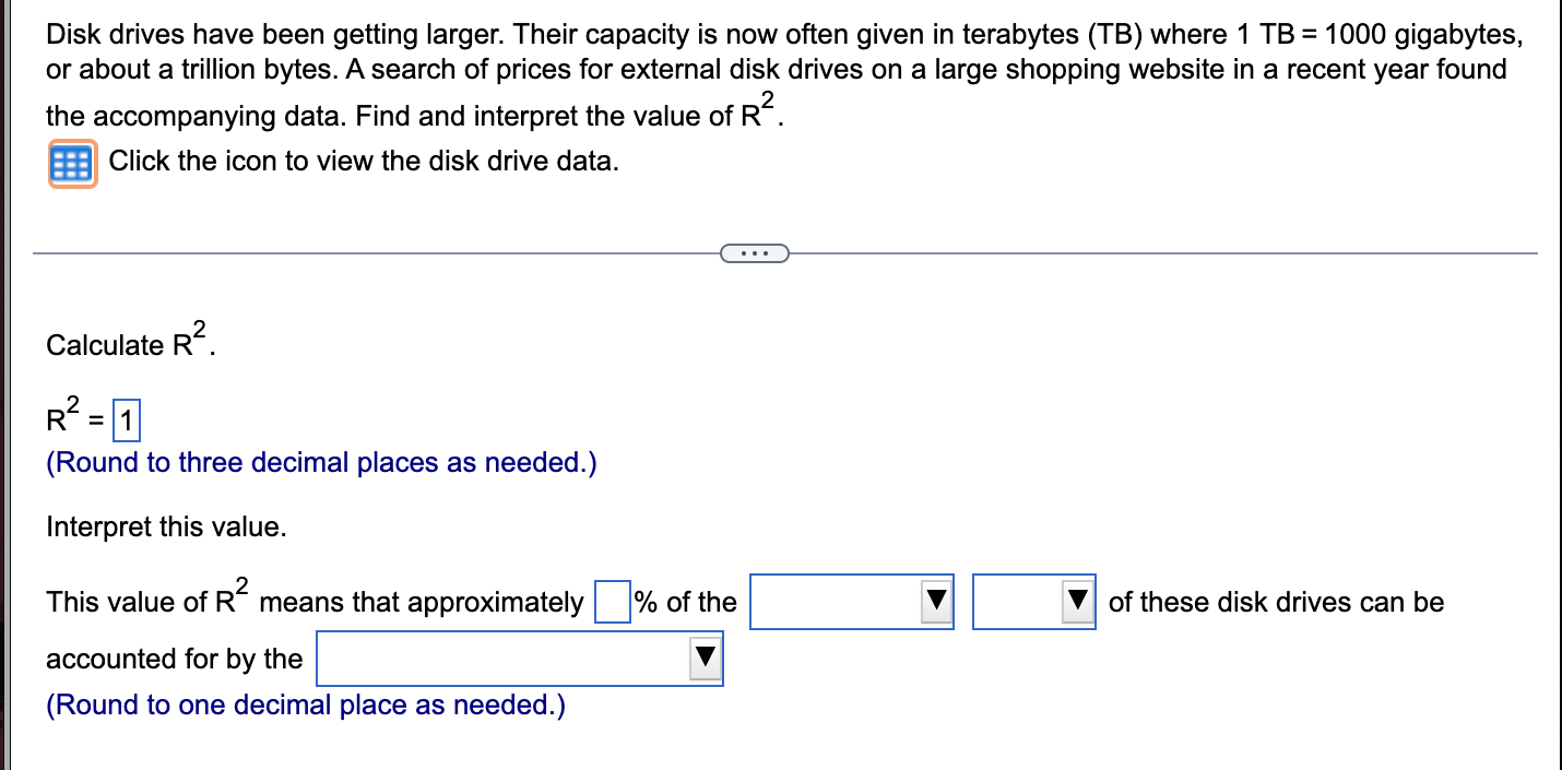 Solved This value of R2 means that approximately _% of the | Chegg.com