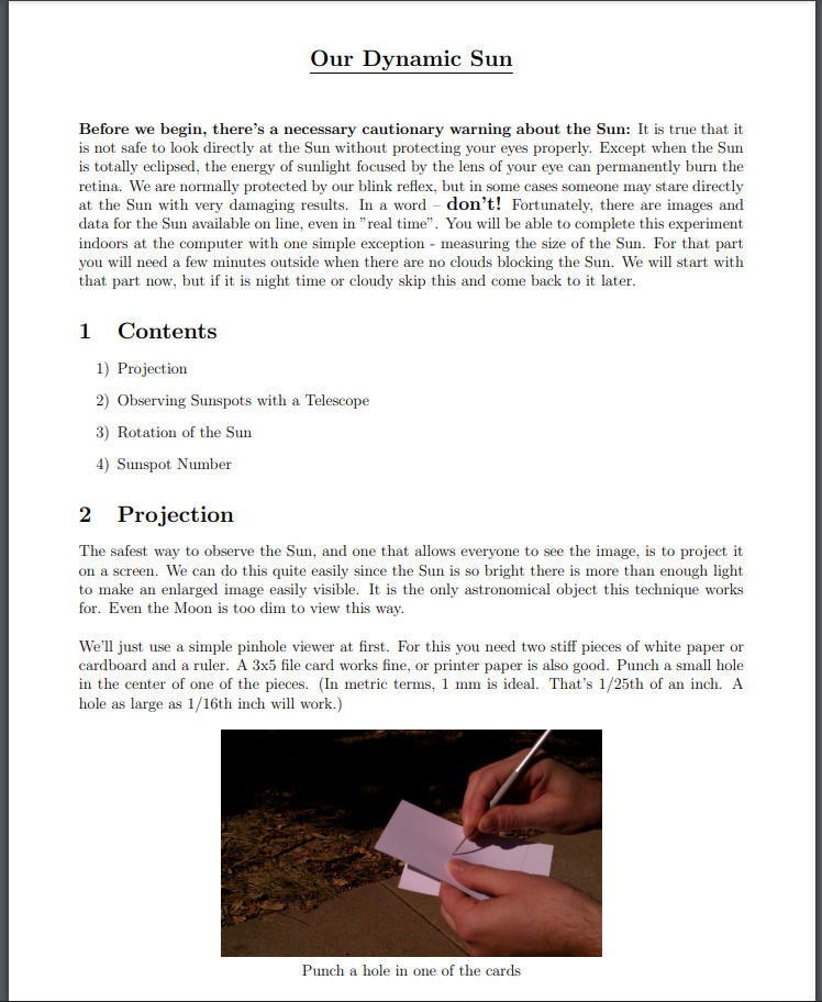 Our Dynamic Sun Before we begin, there's a necessary | Chegg.com