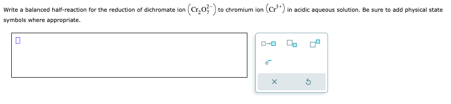Solved Write a balanced half-reaction for the reduction of | Chegg.com
