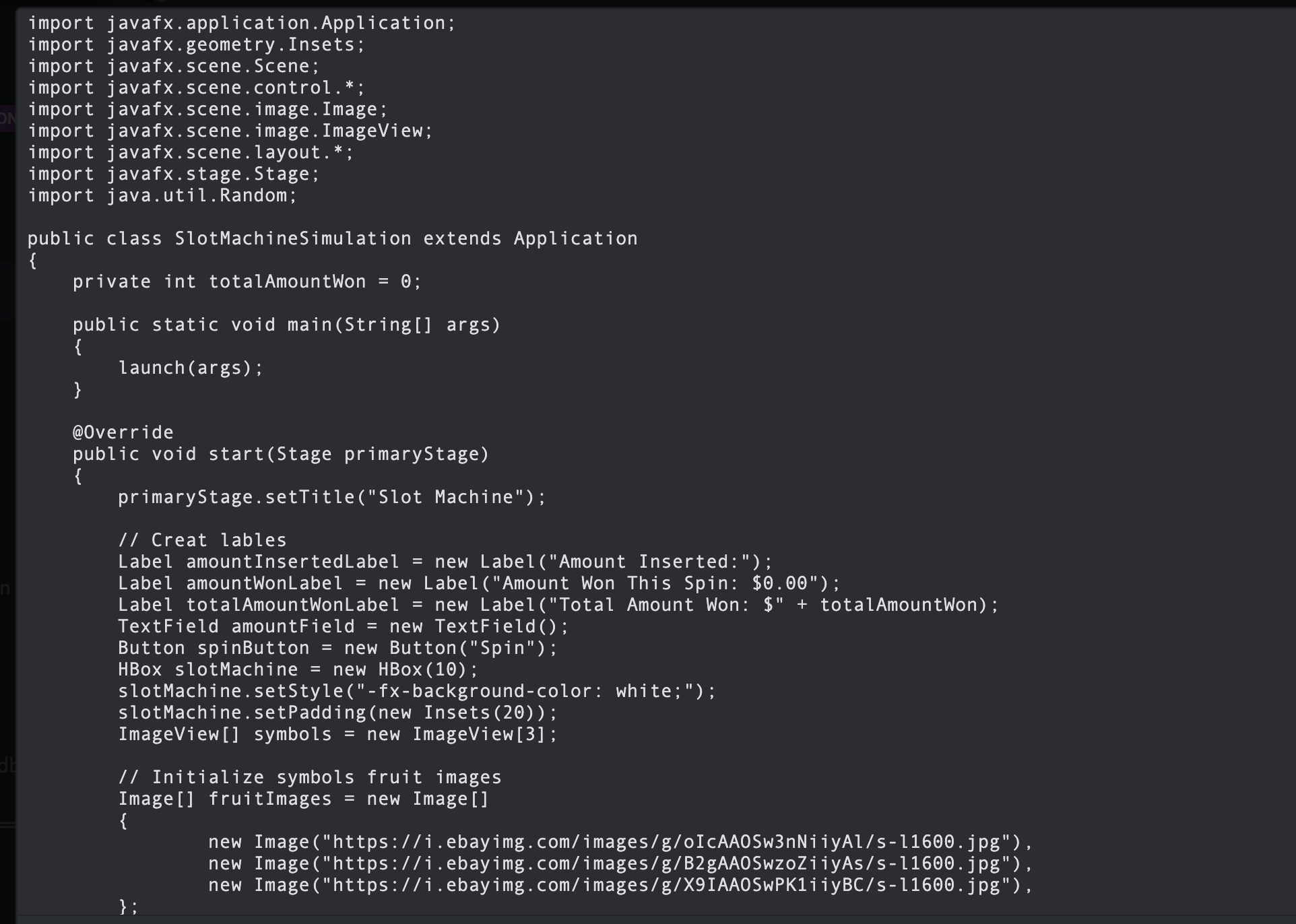 Solved mport javafx.application.Application; mport | Chegg.com