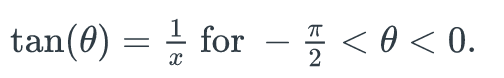 Solved tan(0) = for