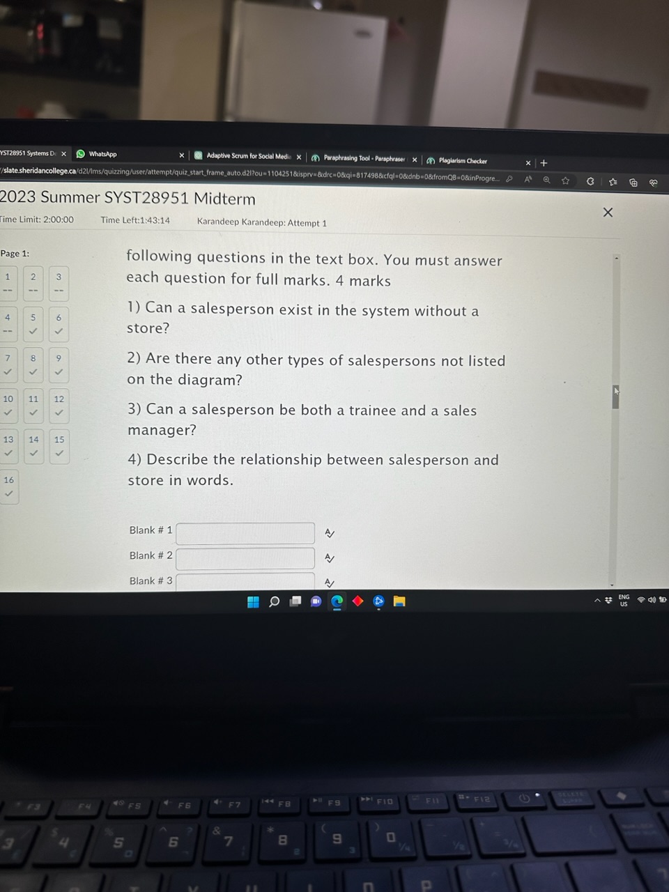 following questions in the text box. You must answer | Chegg.com
