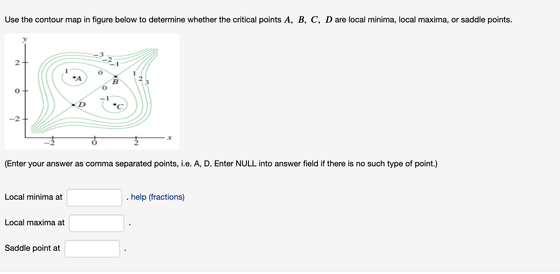 Solved (Enter your answer as comma separated points, i.e. A, | Chegg.com