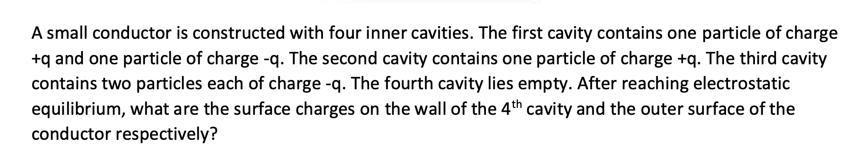 Solved A small conductor is constructed with four inner | Chegg.com