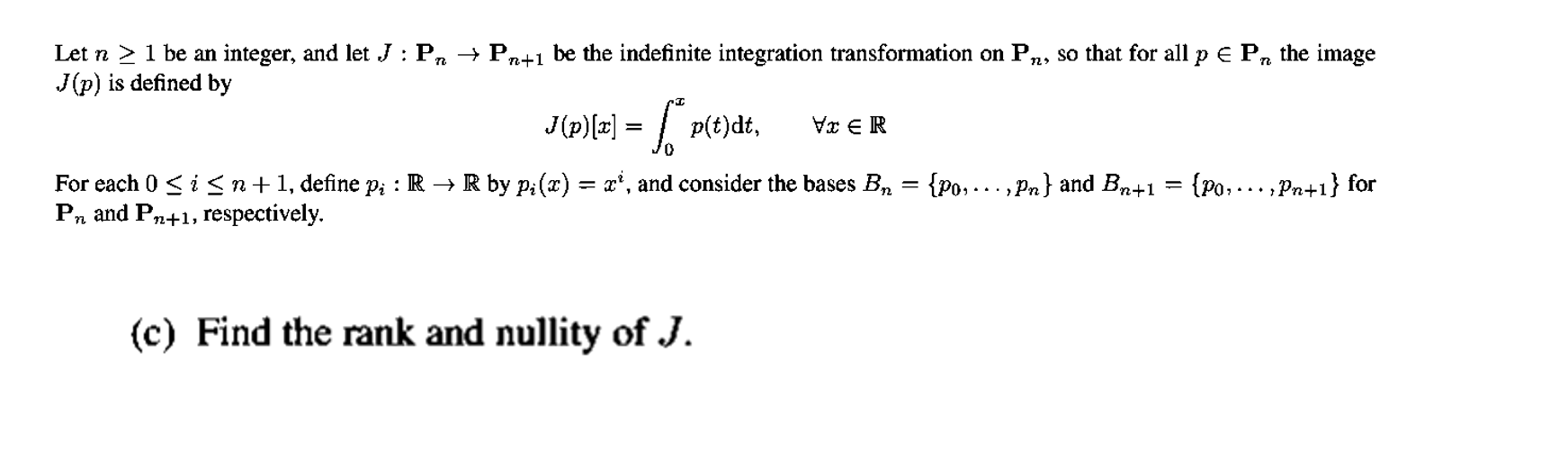 Solved > Let n > 1 be an integer, and let J:Pn +Pr+1 be the | Chegg.com