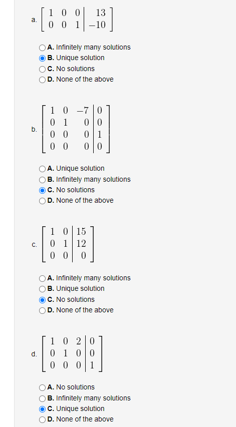 Solved LINEAR ALGEBRA PLEASE SHOW WORK!!!! (1 point) The | Chegg.com