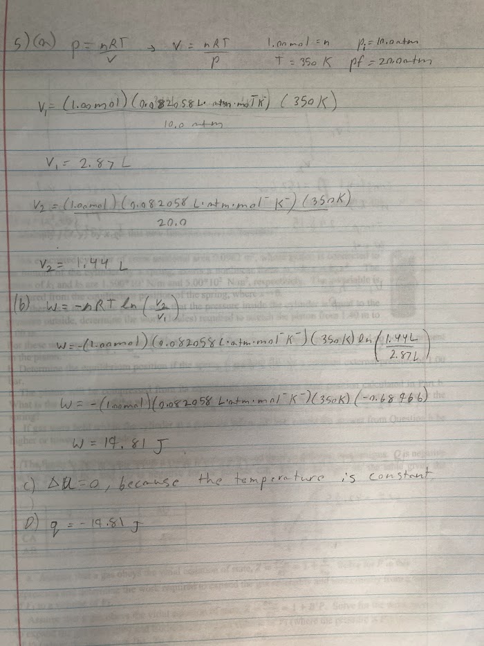 Solved Hello, I wanted someone to double check my work and | Chegg.com