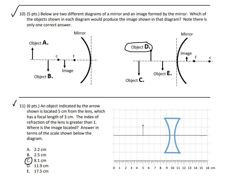 10) (5 pts.) Below are two different diagrams of a | Chegg.com