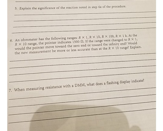 Solved 5. Explain the significance of the reaction noted in | Chegg.com
