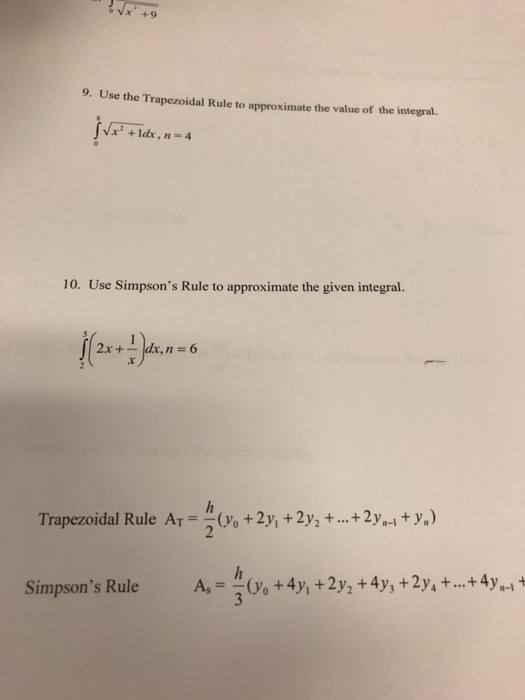 Solved Use the Trapezoidal Rule to approximate the value of | Chegg.com