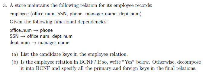 Solved 3. A store maintains the following relation for its | Chegg.com