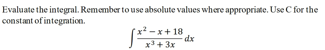 Solved Evaluate the integral. Remember to use absolute | Chegg.com