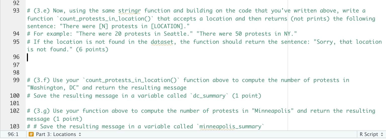 92 93 # (3.e) Now, using the same stringr function | Chegg.com