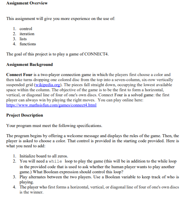 Solved Assignment Overview This assignment will give you | Chegg.com