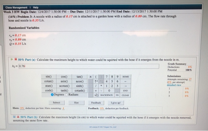 Solved Class Management 1 Help Week 3 HW Begin Date: | Chegg.com