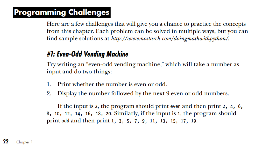 Solved In Doing Math with Python, complete the following | Chegg.com