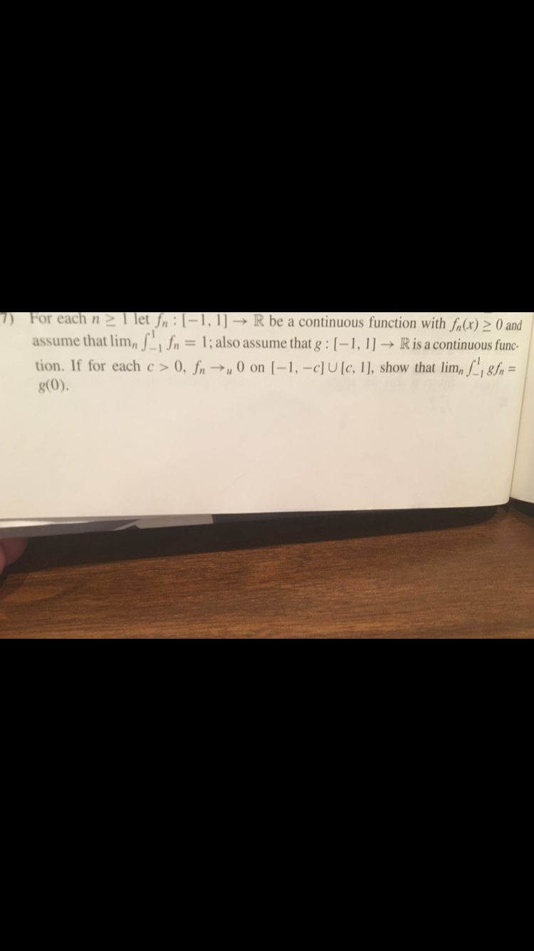 Solved 1) For each n 2 1 let fn: [-1, 1] → R be a continuous | Chegg.com