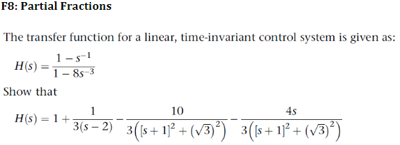 Solved The transfer function for a linear, time-invariant | Chegg.com