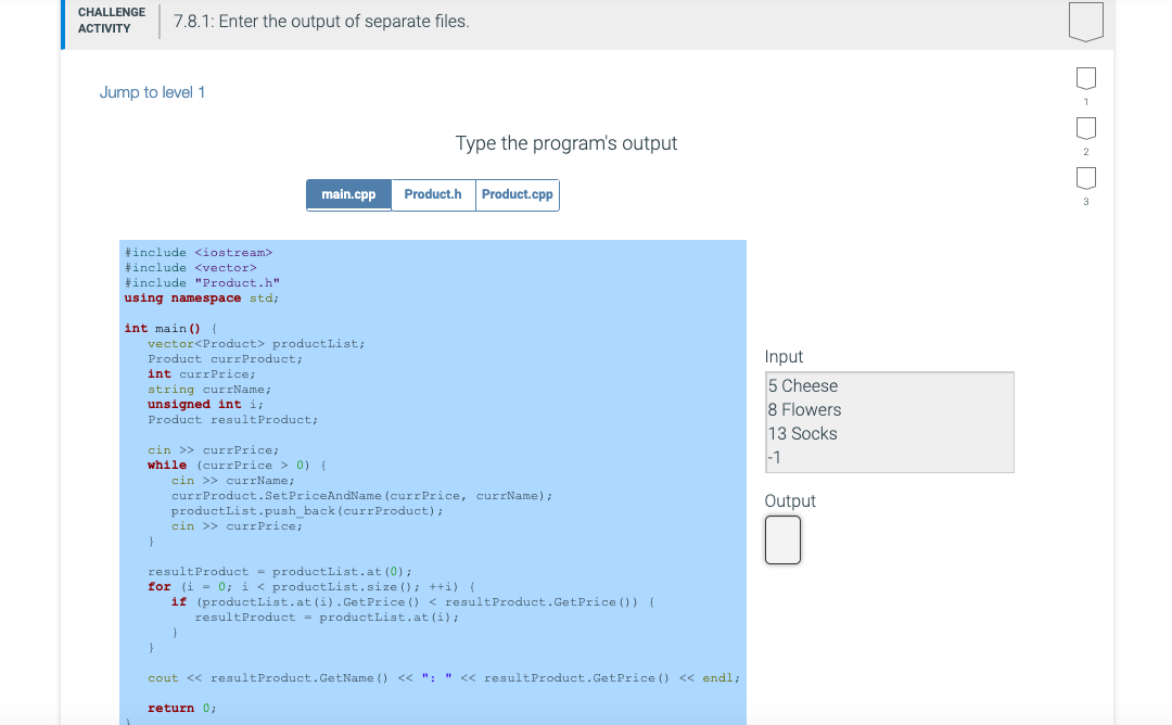 CHALLENGE ACTIVITY 7.5.1: Mutators, accessors, and | Chegg.com