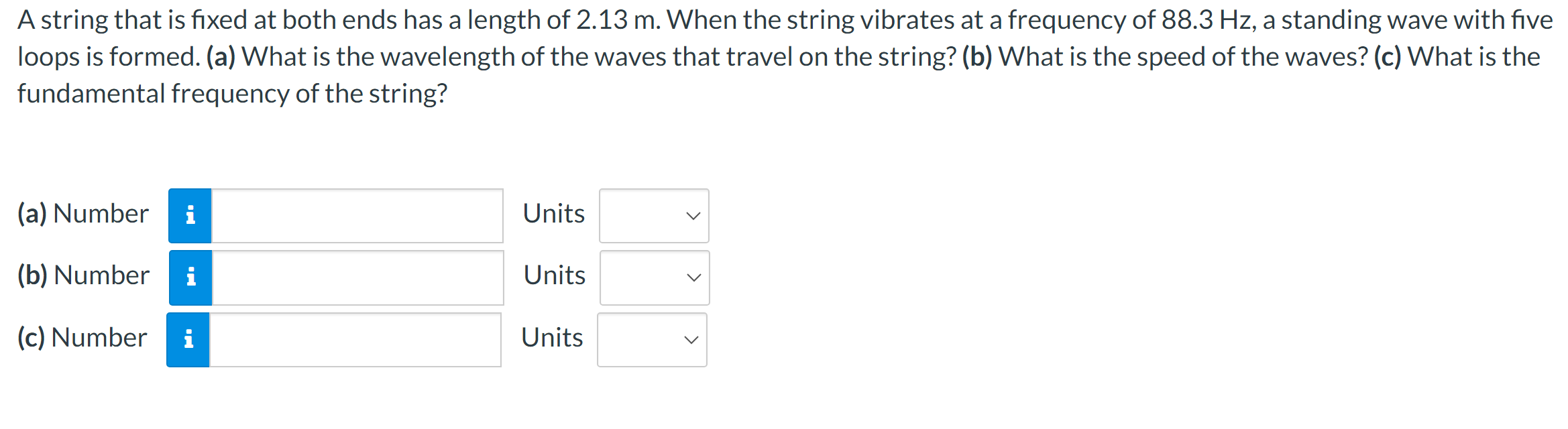 Solved A string that is fixed at both ends has a length of | Chegg.com