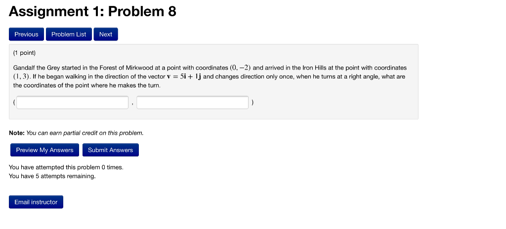 Solved Assignment 1: Problem 8 Previous Problem List Next (1 | Chegg.com