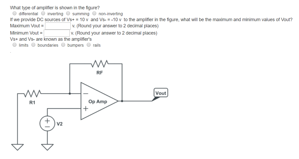 Solved Given V2 = 8 Vpp, Vout = 12 Vpp and Rf = 7 k12, find | Chegg.com
