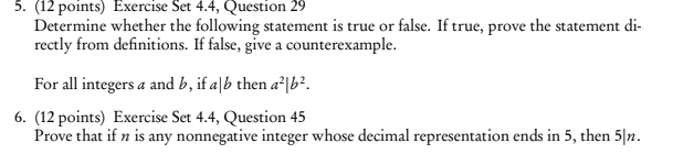 Solved 5. (12 points) Exercise Set 4.4, Question 29 | Chegg.com