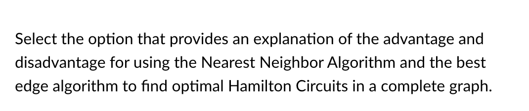 Solved Select The Option That Provides An Explanation Of The