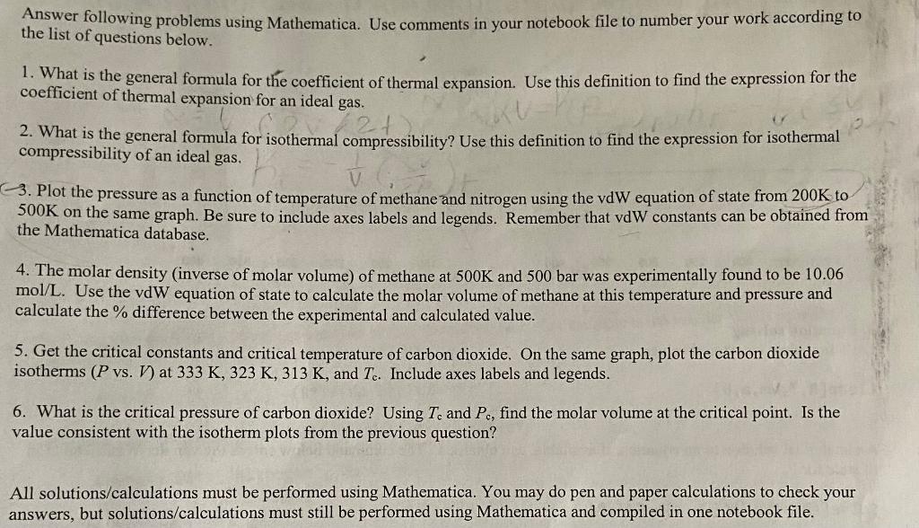 Solved Answer following problems using Mathematica. Use | Chegg.com